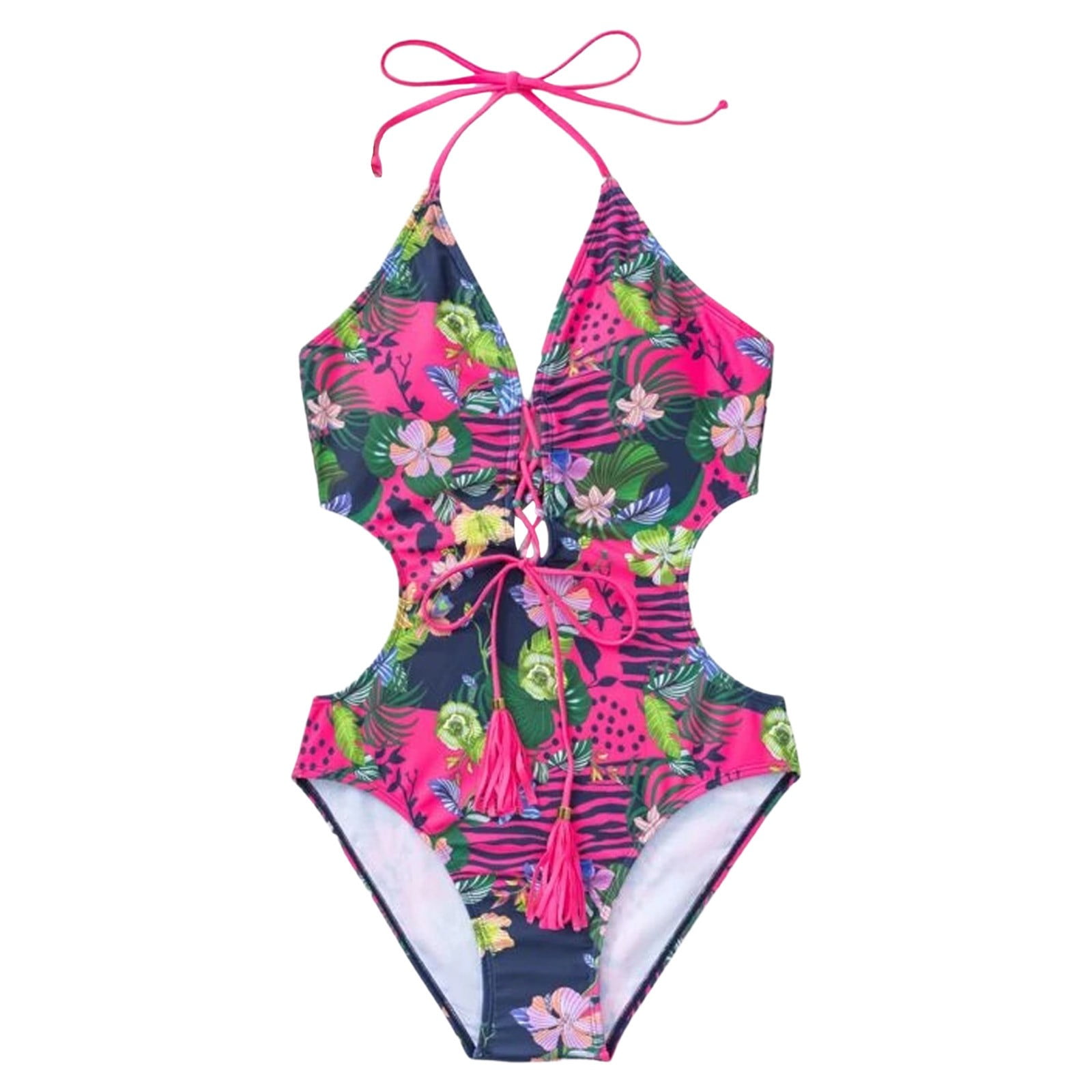 Womens One Piece Bathing Suit Women's Swimsuit Corded At The Chest ...