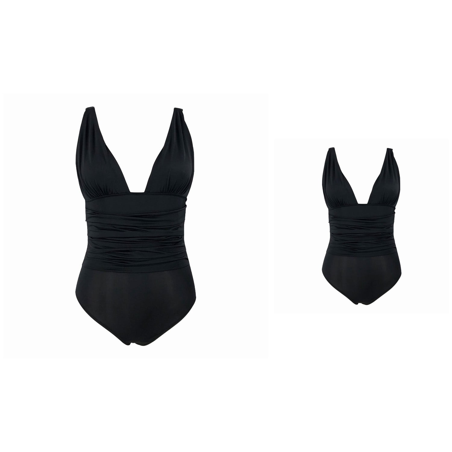 Womens One Piece Swimsuit - Deep V Neck Halter with Twisted Backless ...