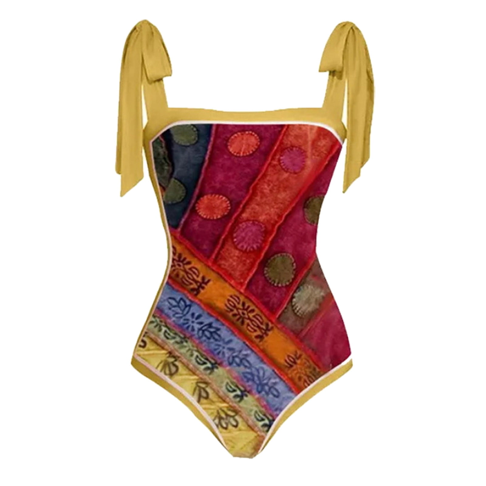 Womens One Piece Swimsuits Women 1 Piece Swimwear Vintage Print
