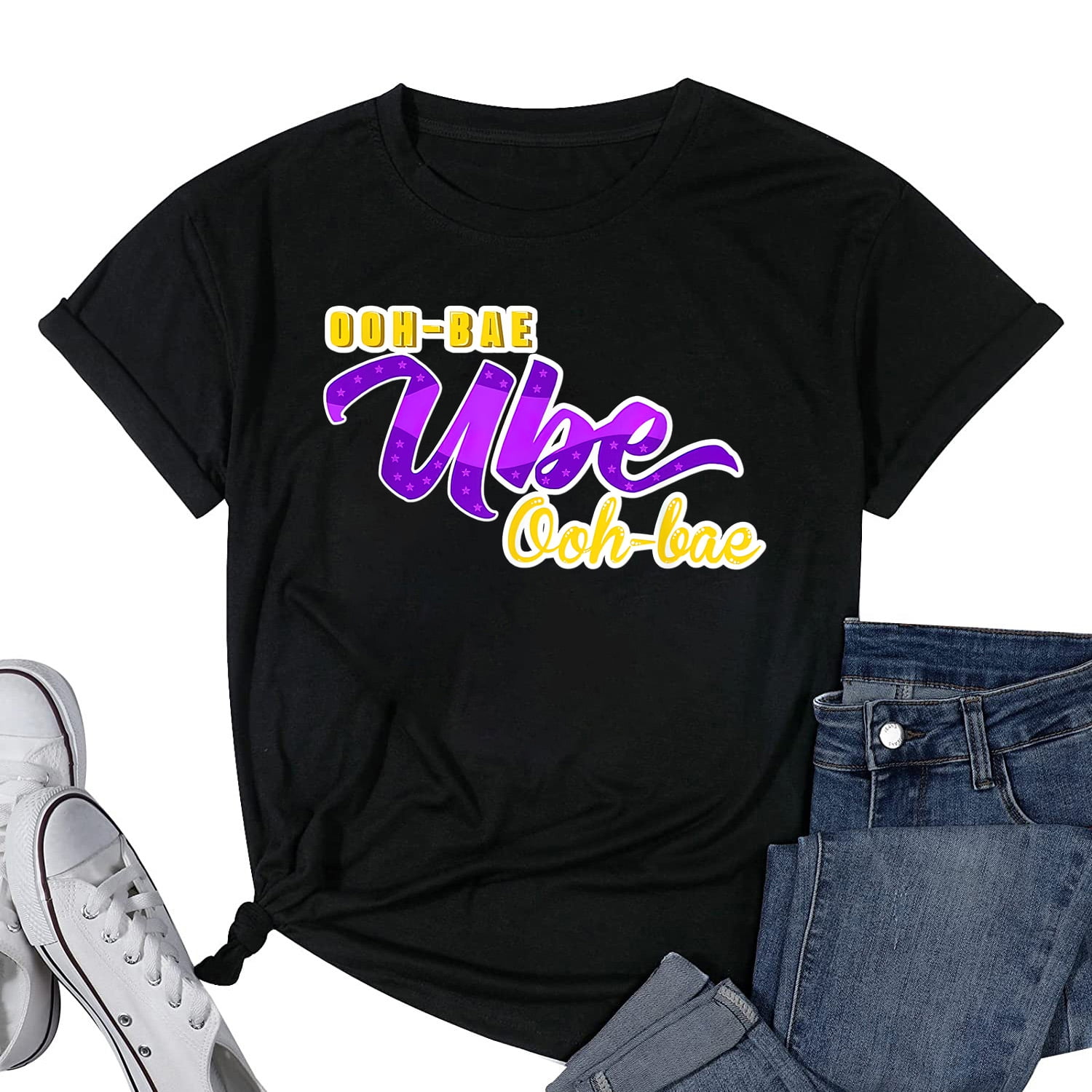 Womens Ooh Bae Ube Ooh Bae Philippines Shirt Filipino Food Gift T-Shirt ...
