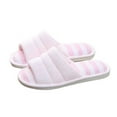 Womens Open Toe Slippers Fluffy Slippers Soft Cotton Indoor Slippers ...