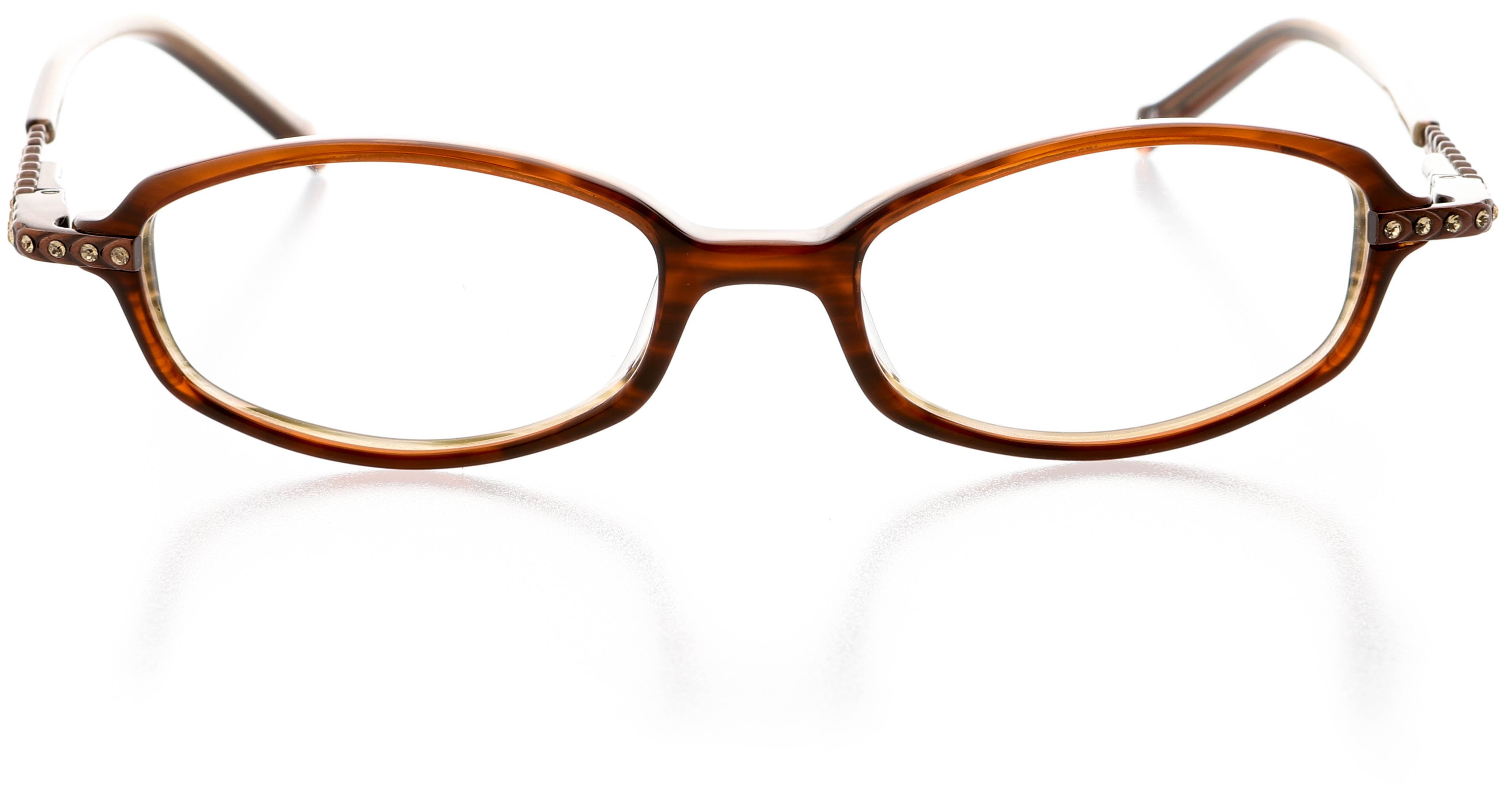 Womens Optical Eyewear - Oval Shape, Plastic Full Rim, Hazel - Walmart.com