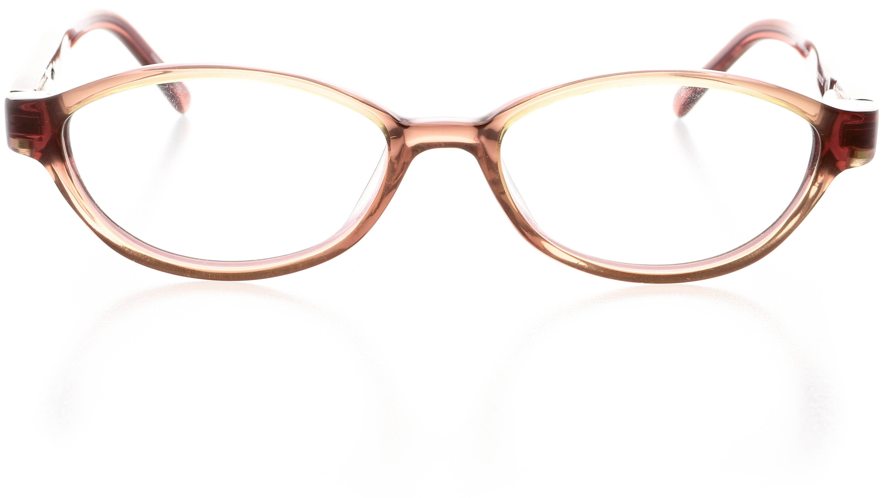 Womens Optical Eyewear - Oval Shape, Plastic Full Rim, Olive Brown ...