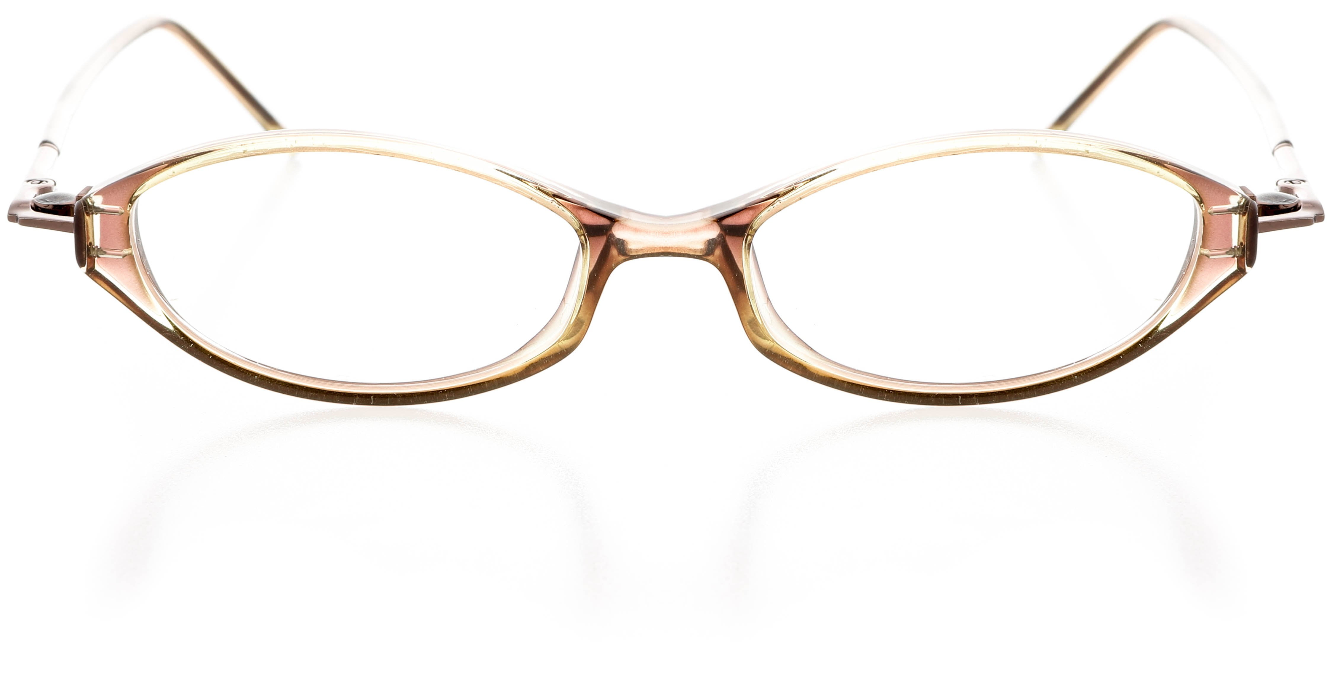 Womens Optical Eyewear - Oval Shape, Plastic Full Rim, Olive Brown ...