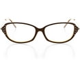 Womens Optical Eyewear - Oval Shape, Plastic Full Rim, Satin Bronze ...