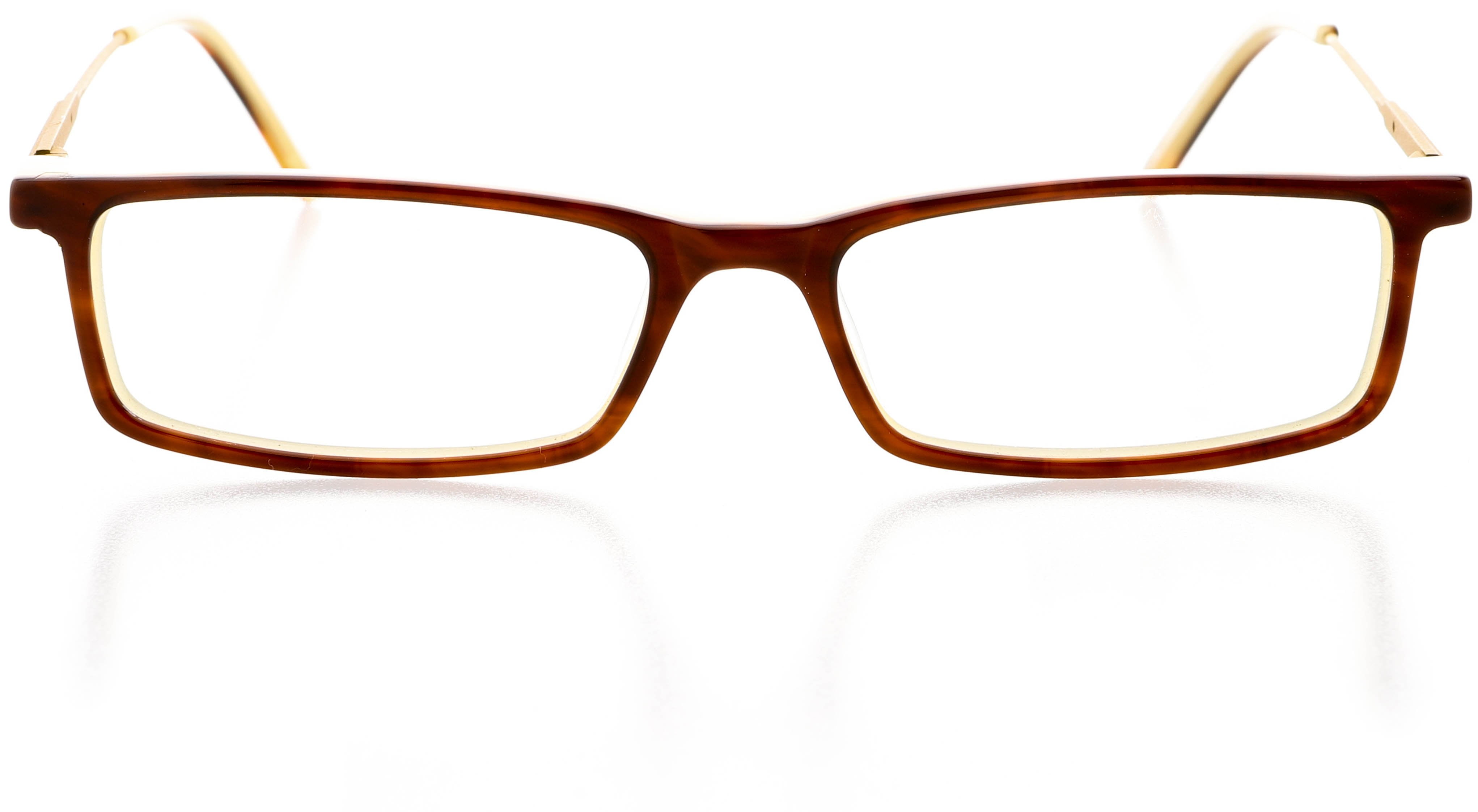 Womens Optical Eyewear - Rectangle Shape, Plastic Full Rim, Blonde ...