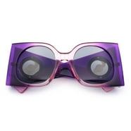 Funky Spider Web Octagon Rimless Gothic Halloween Party Sunglasses Gold ...