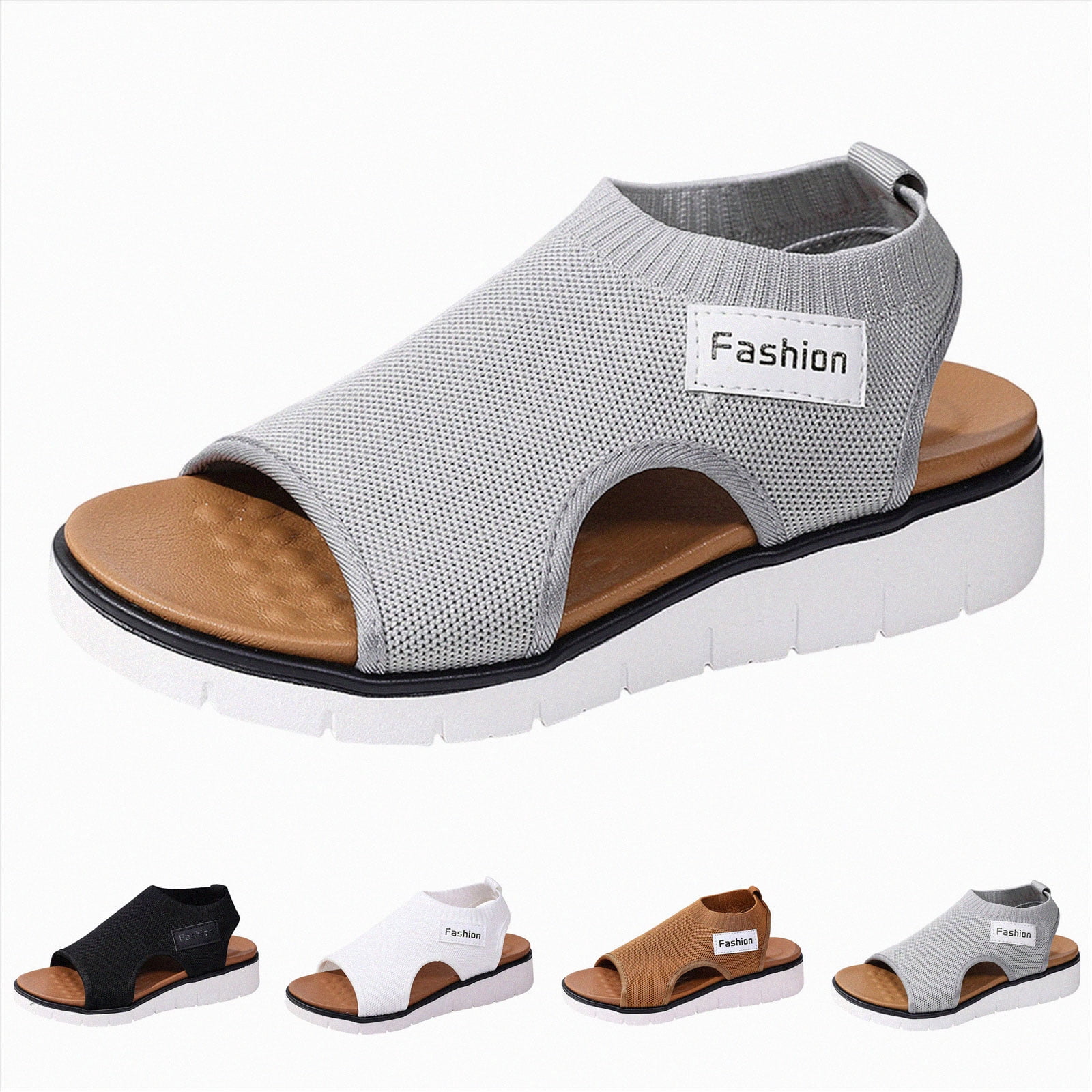 Womens Orthopedic Walking Sandals with Arch Support Summer Open Toe ...