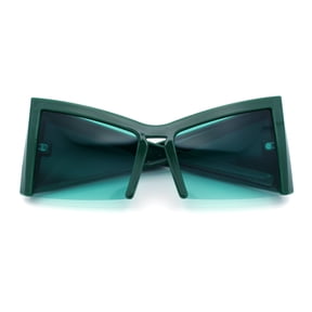 Womens Oversized Triangular 80s Vibe Thick Temple XL Cat Eye Sunglasses ...