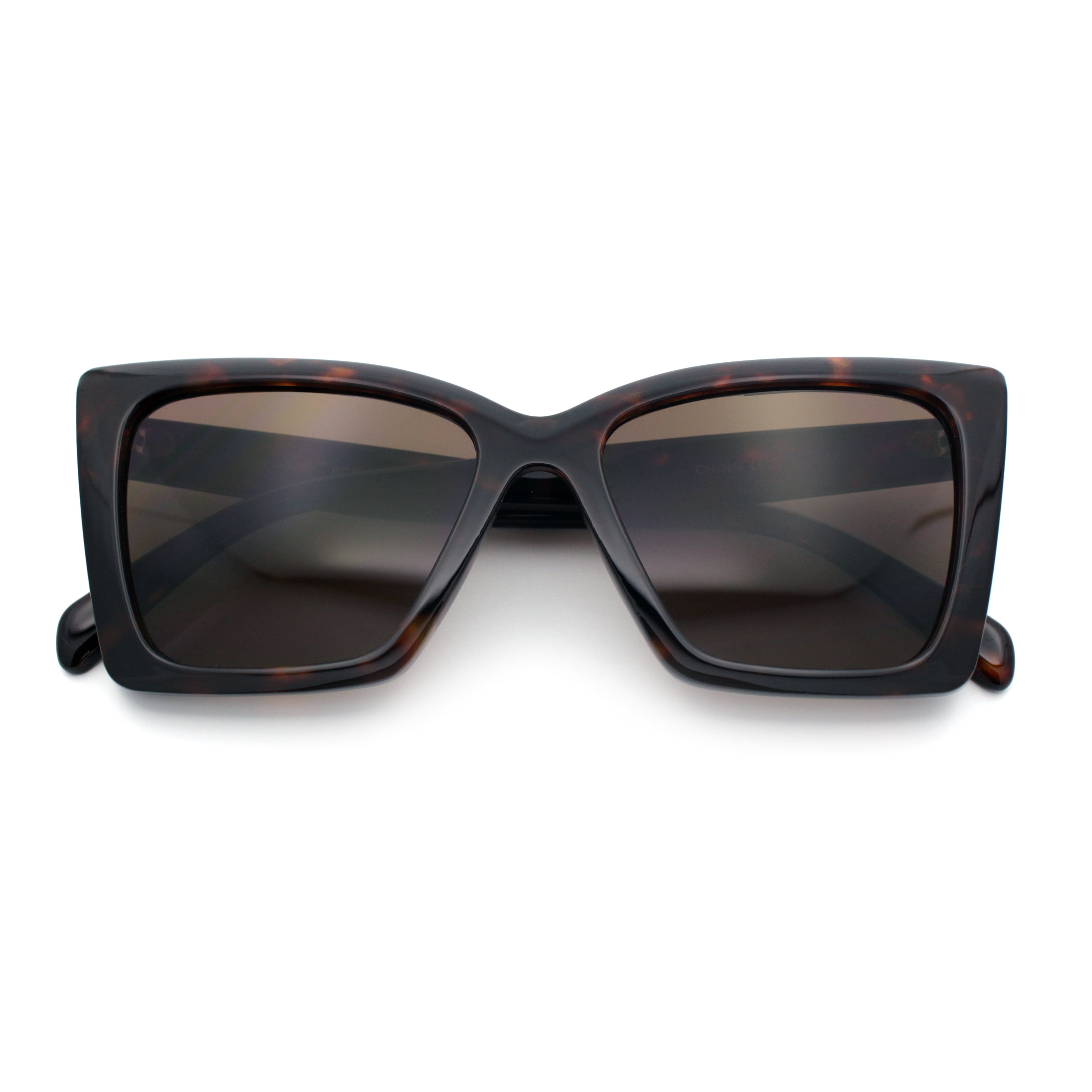 Womens Oversized Square Rectangular Plastic Retro Gothic Sunglasses ...