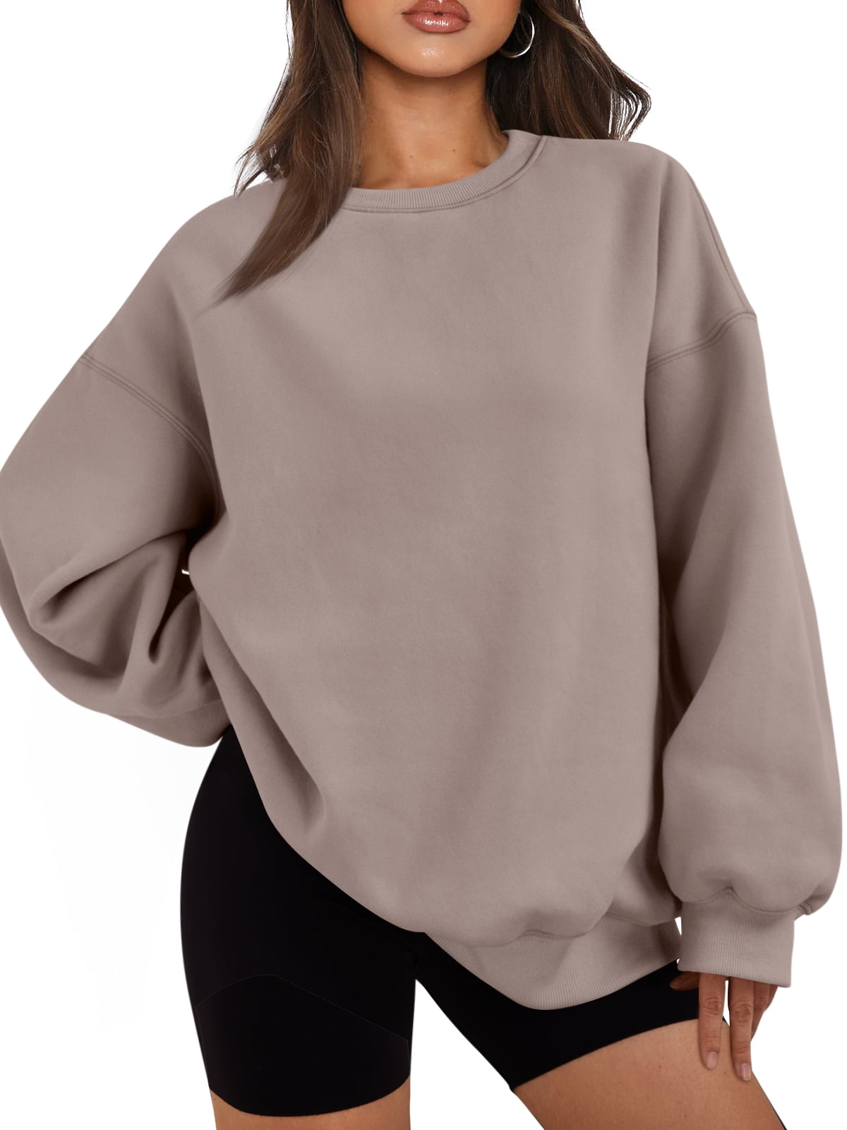 SUNBS Oversized Sweatshirts for Women Crewneck Y2k Sweaters Casual Tops ...
