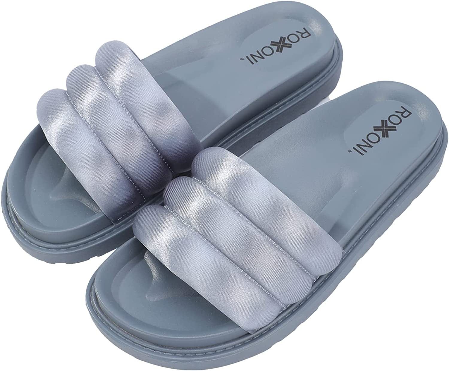 Womens Padded Strap Slide Sandals; Stylish Open Toe Sandals in 4 ...