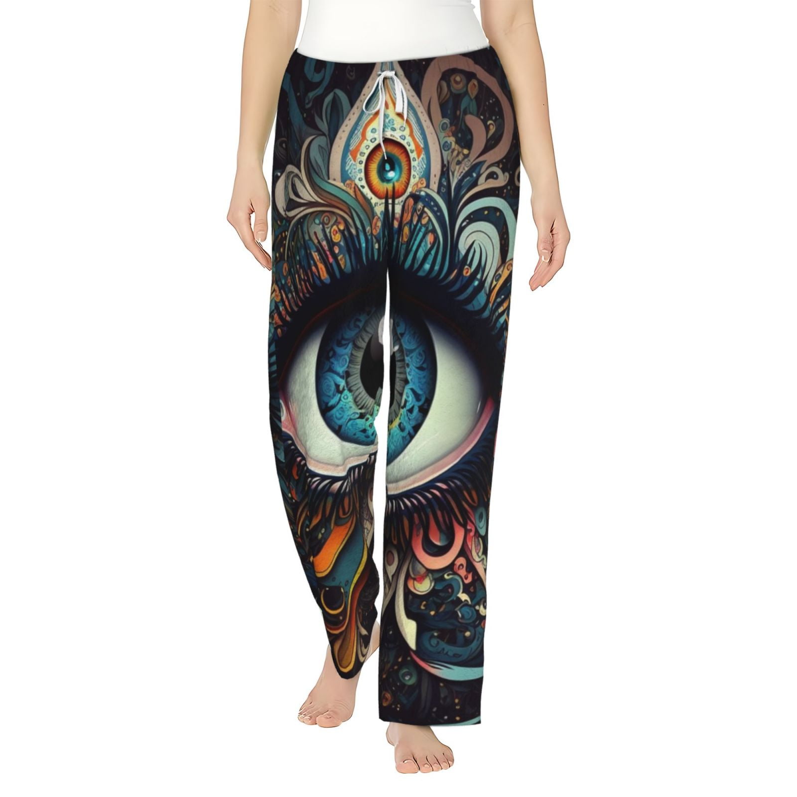 Womens Pajama Pants Flannel PJ Lounge Bottoms Sleepwear, Magic Evil ...