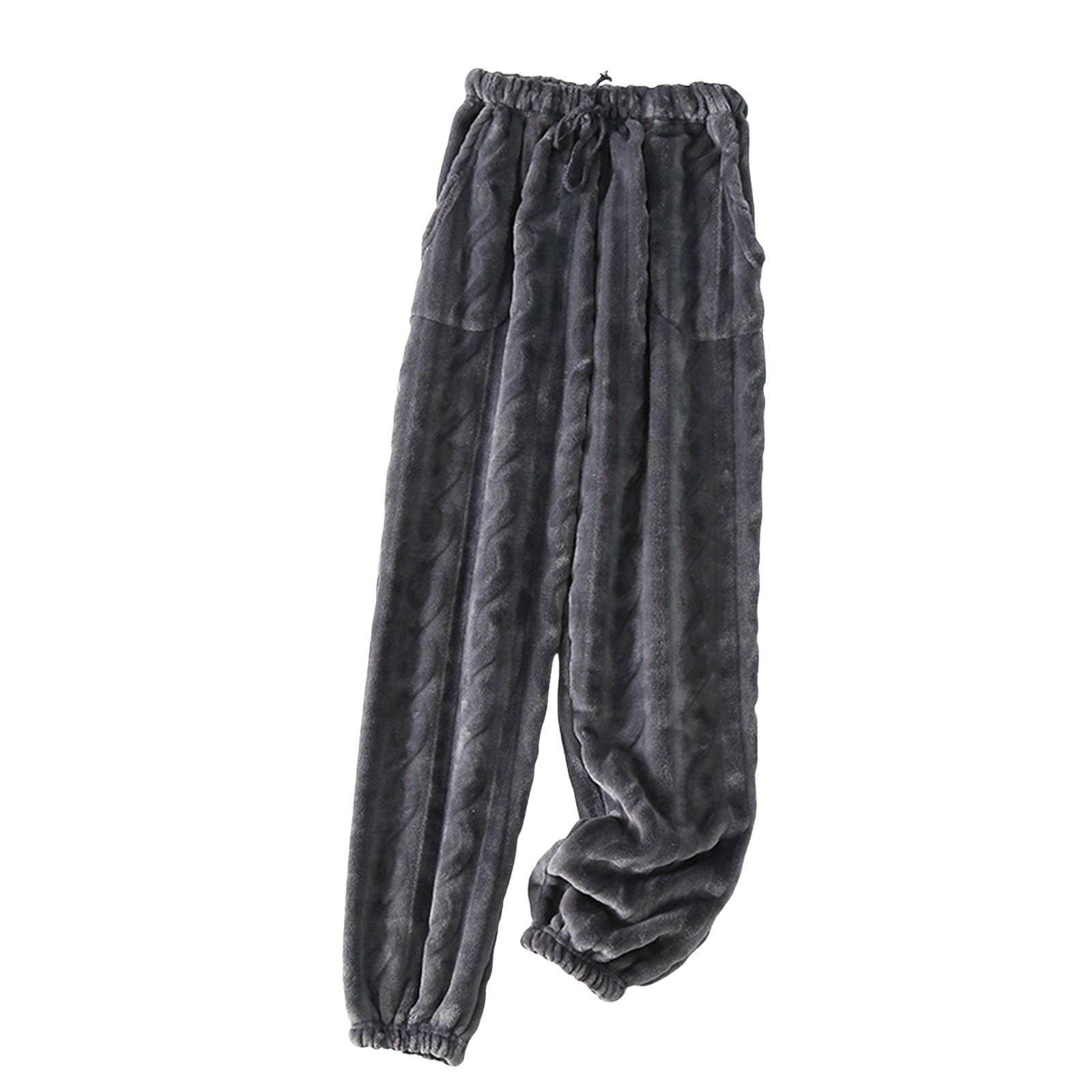 Womens Pajama Pants Winter Plush And Thickened Coral Velvet Insulation