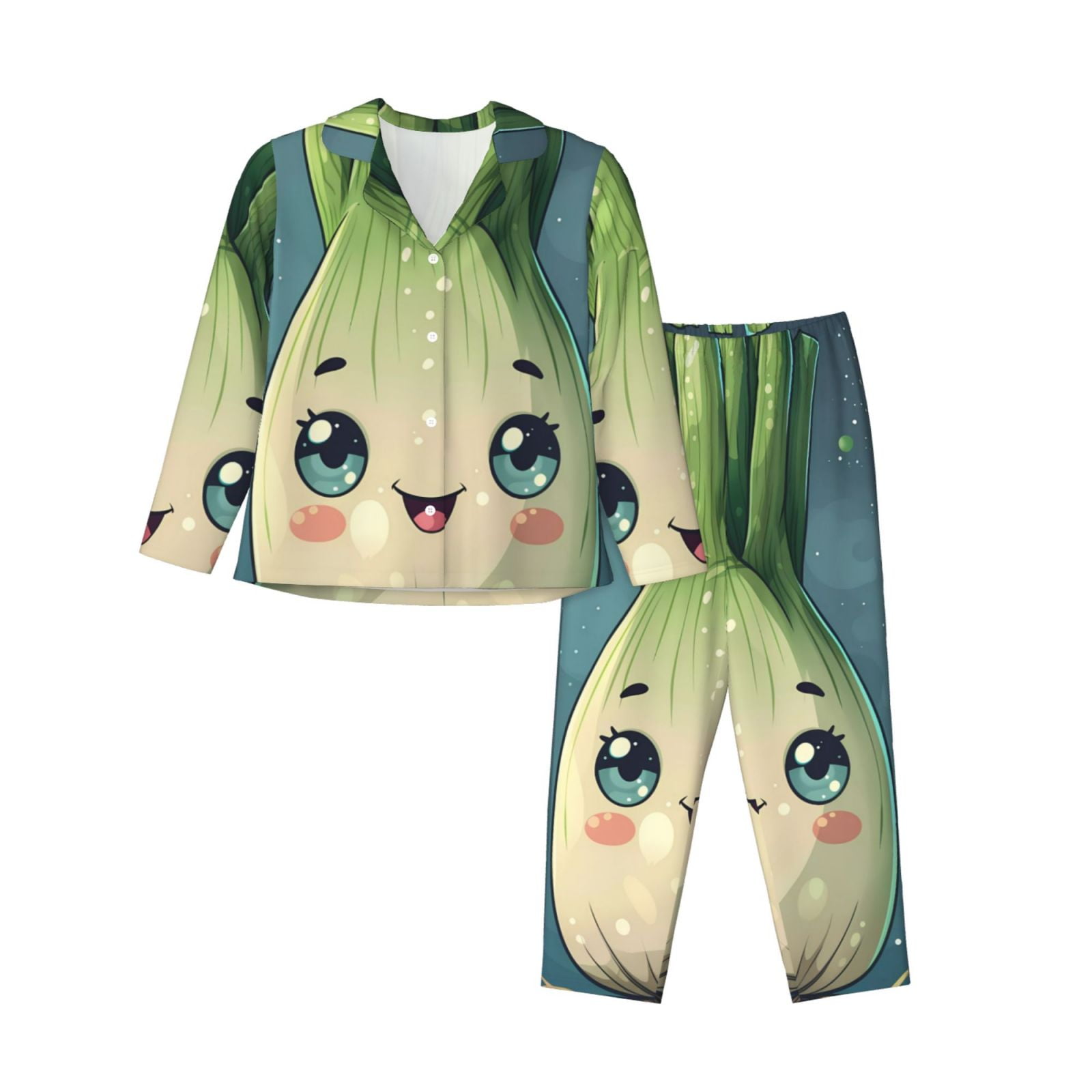 Womens Pajamas Sets 2 Pack - Adorable Kawaii Fennel Character Long ...