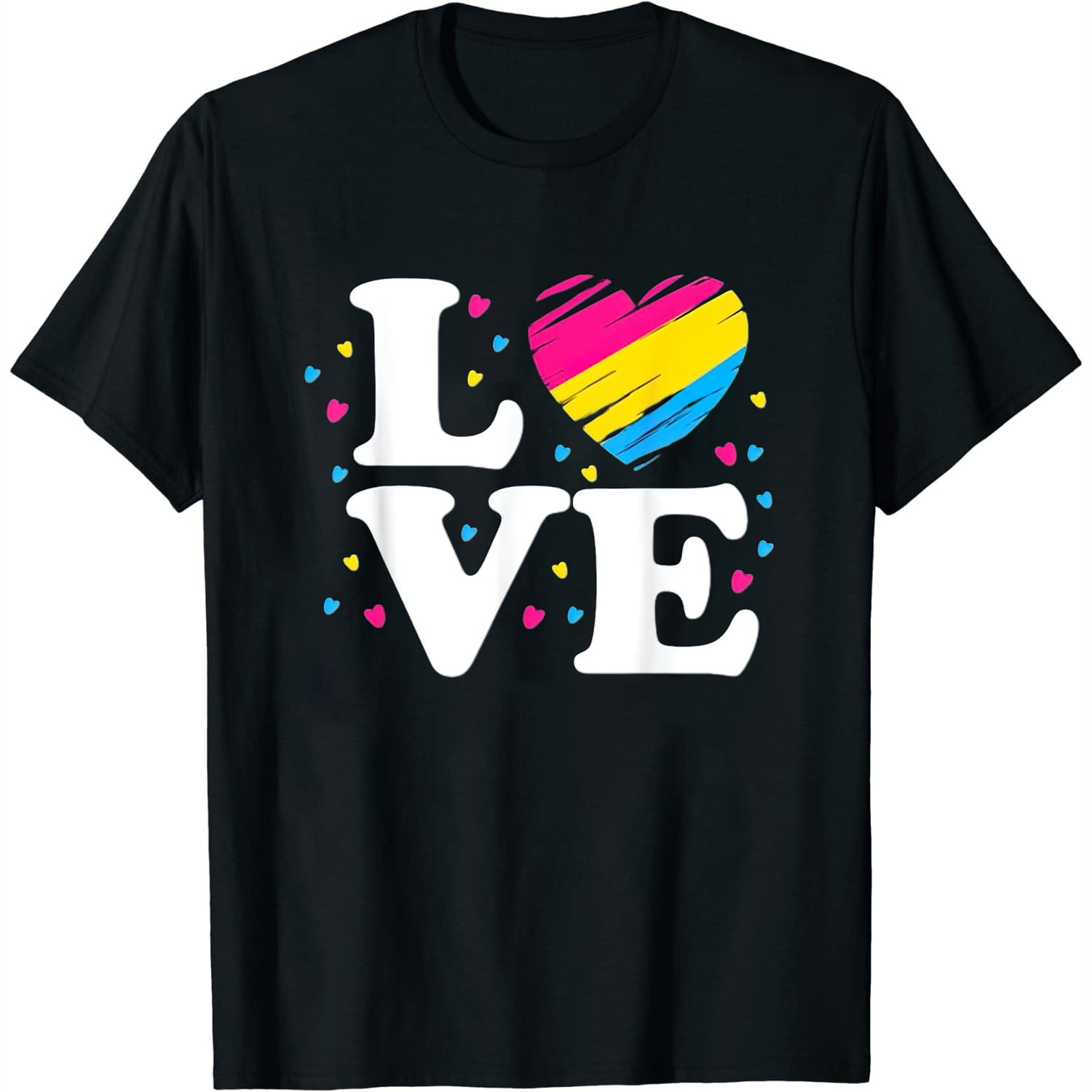 Womens Pan Pride Month Flag Love Pansexual T-Shirt Black Medium ...