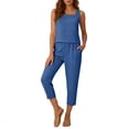 Womens Pant Suits Summer 2 Piece Outfits Dressy Causal Sleeveless ...