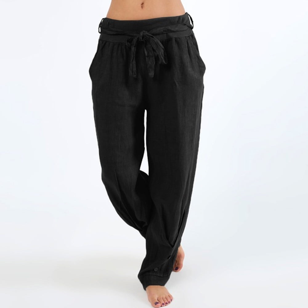 Womens Pants Baggy Cargo Streetwear Hop Joggers Sweat Drawstring Casual