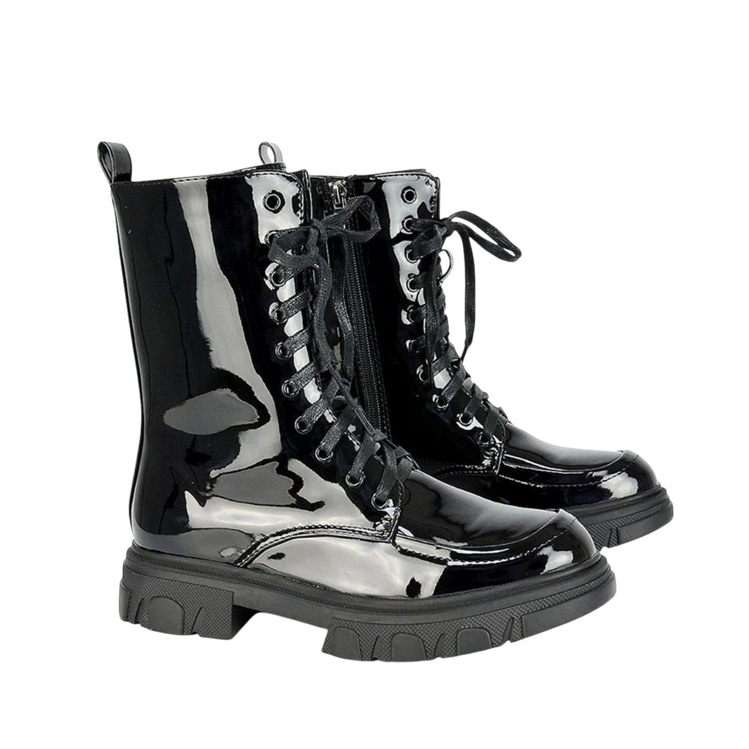 Womens Patent Biker Boots - Walmart.com