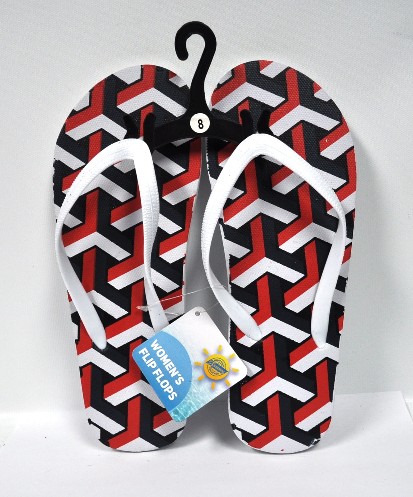 Womens Patterned Flip Flops Size 8 - Walmart.com
