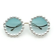 Retro Snug Small Round Circle Lens Hippie Sunglasses Silver Blue ...