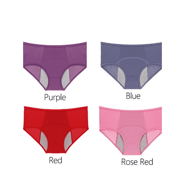 Womens Period Underwear Plus Size Panties High Waisted Leak Protection ...