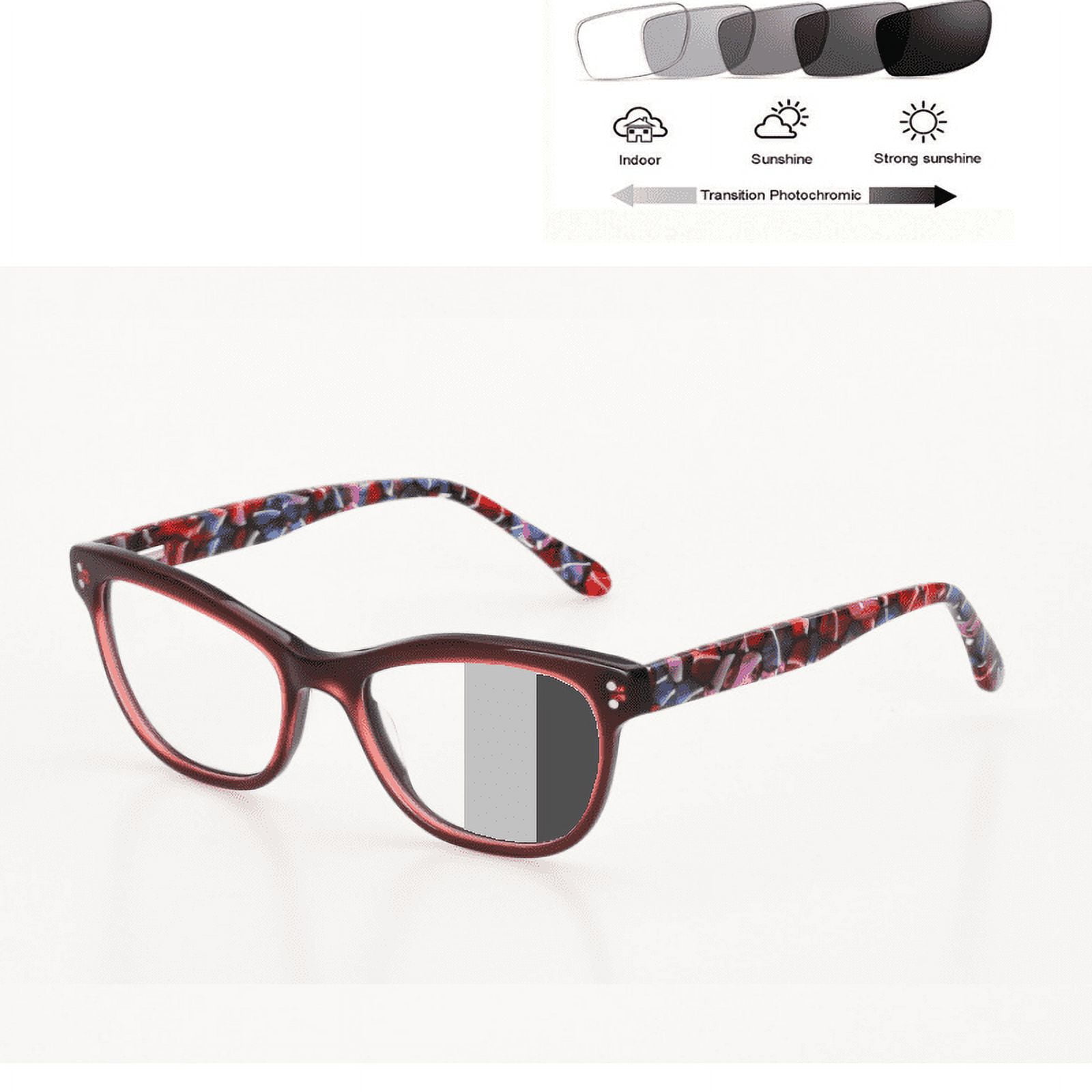 Womens Photochromic Readers Progressive Presbyopic Glasses Varifocals ...