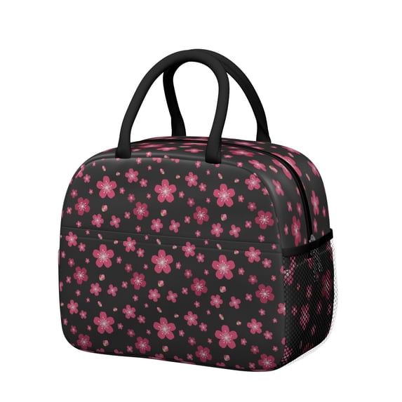 Womens Pioneer Flower Floral Print Pattern Lunch Box for Work,Insulated ...