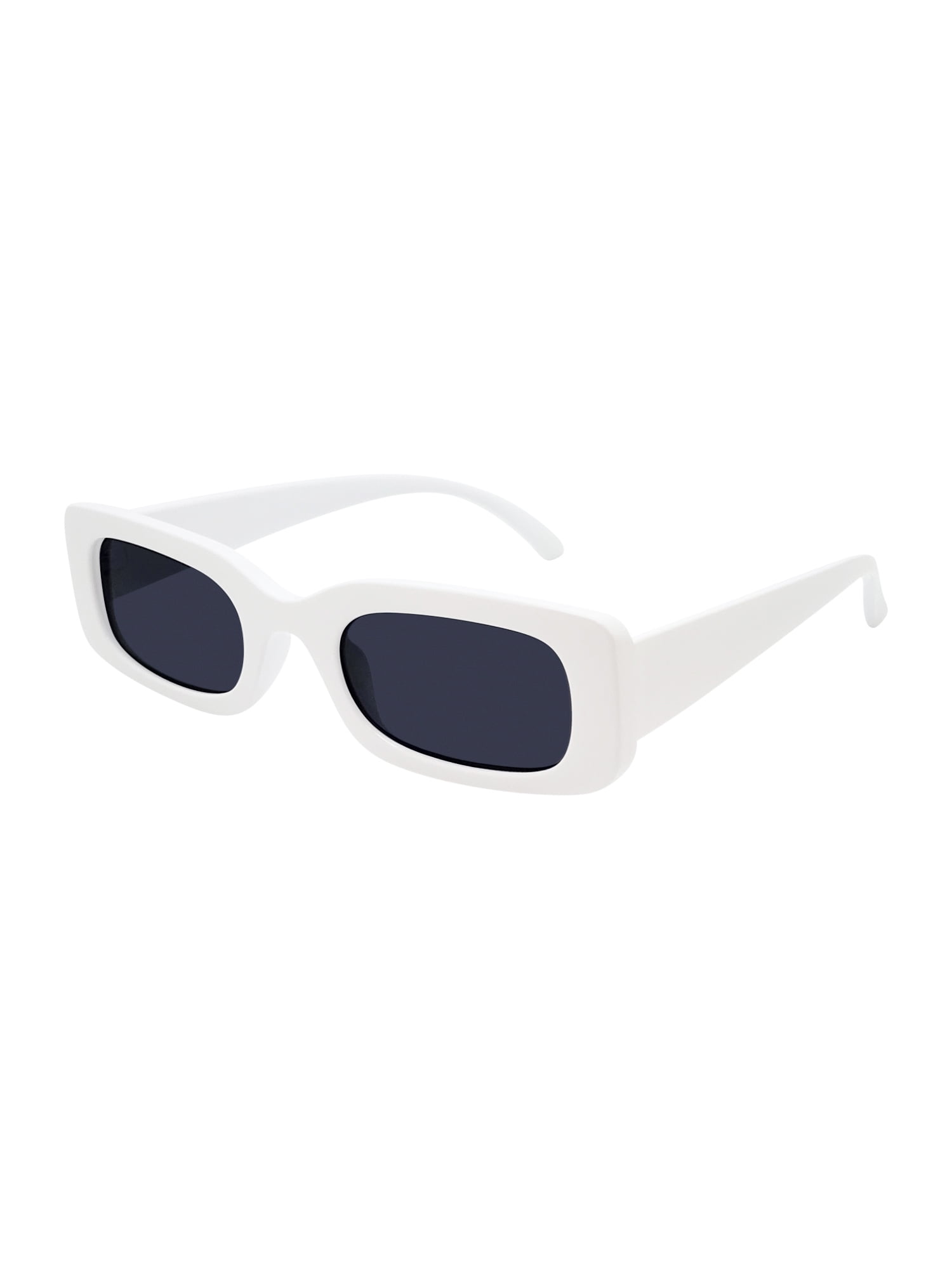 Brand X women's Rectangle Sunglasses UV Protection White Frames ...