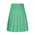 Womens Pleated Tennis Skirts High Waisted A-line Knee Length Skirt ...
