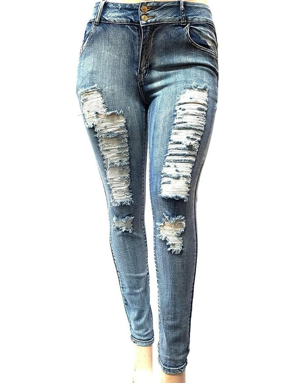 Women's Plus Size Ripped Jeans