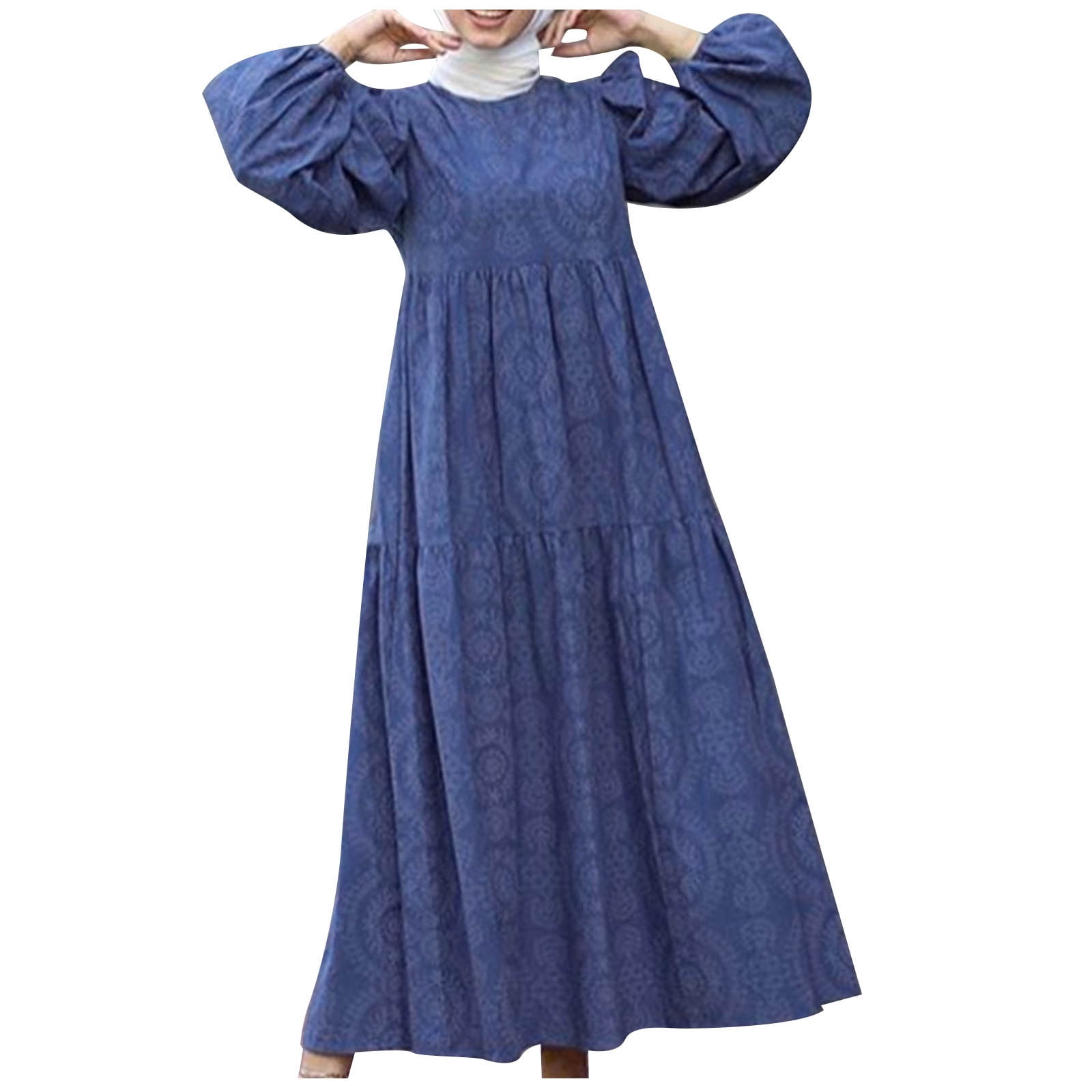 Womens Plus Size Muslim Dress Eid Ramadan Modest Prayer Clothes Islamic ...