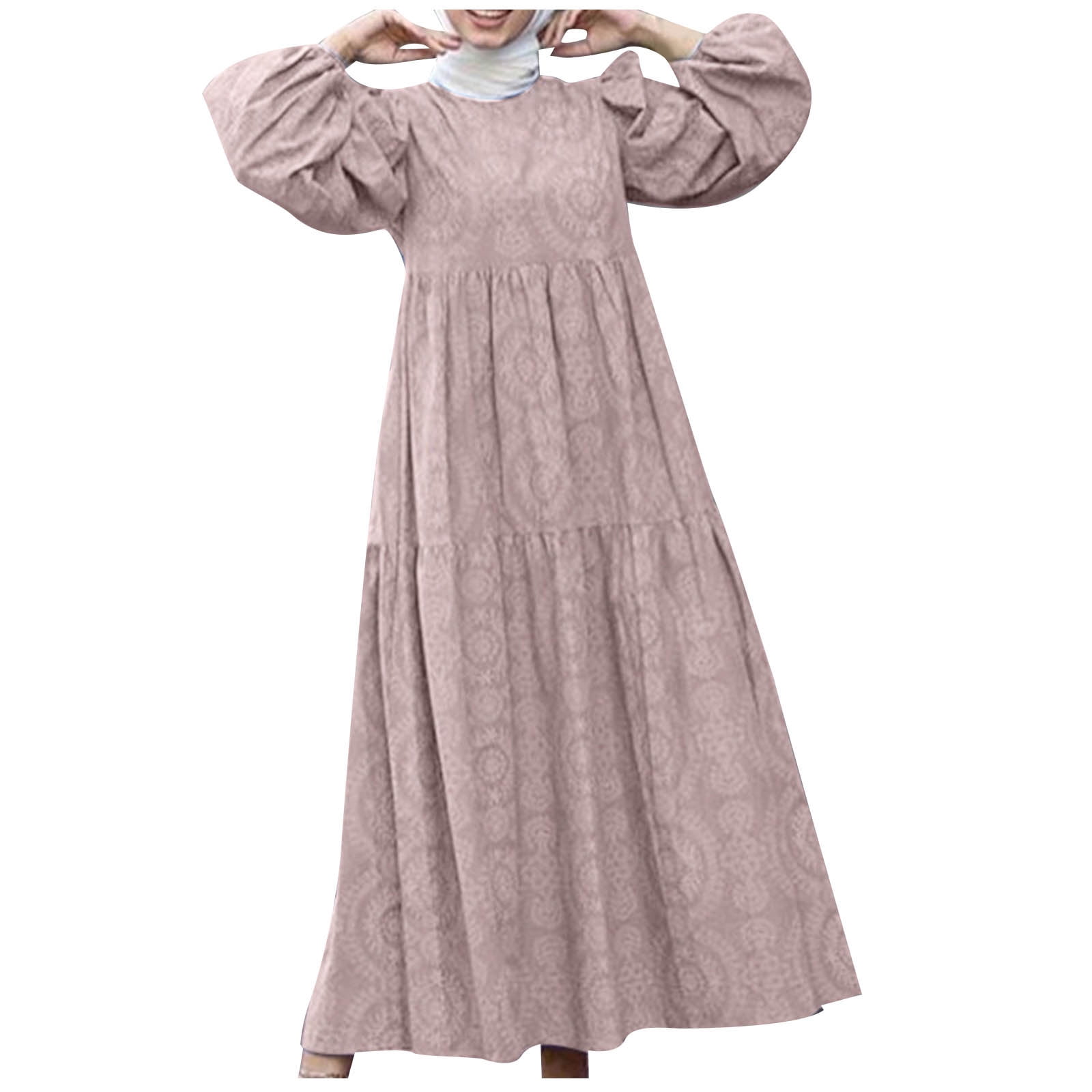 Womens Plus Size Muslim Dress Eid Ramadan Modest Prayer Clothes Islamic ...