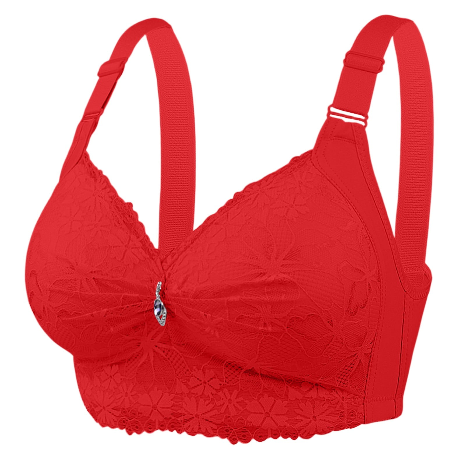 Womens Plus Size Push Up Bra - Lace Underwire Padded, Hide Back Fat ...