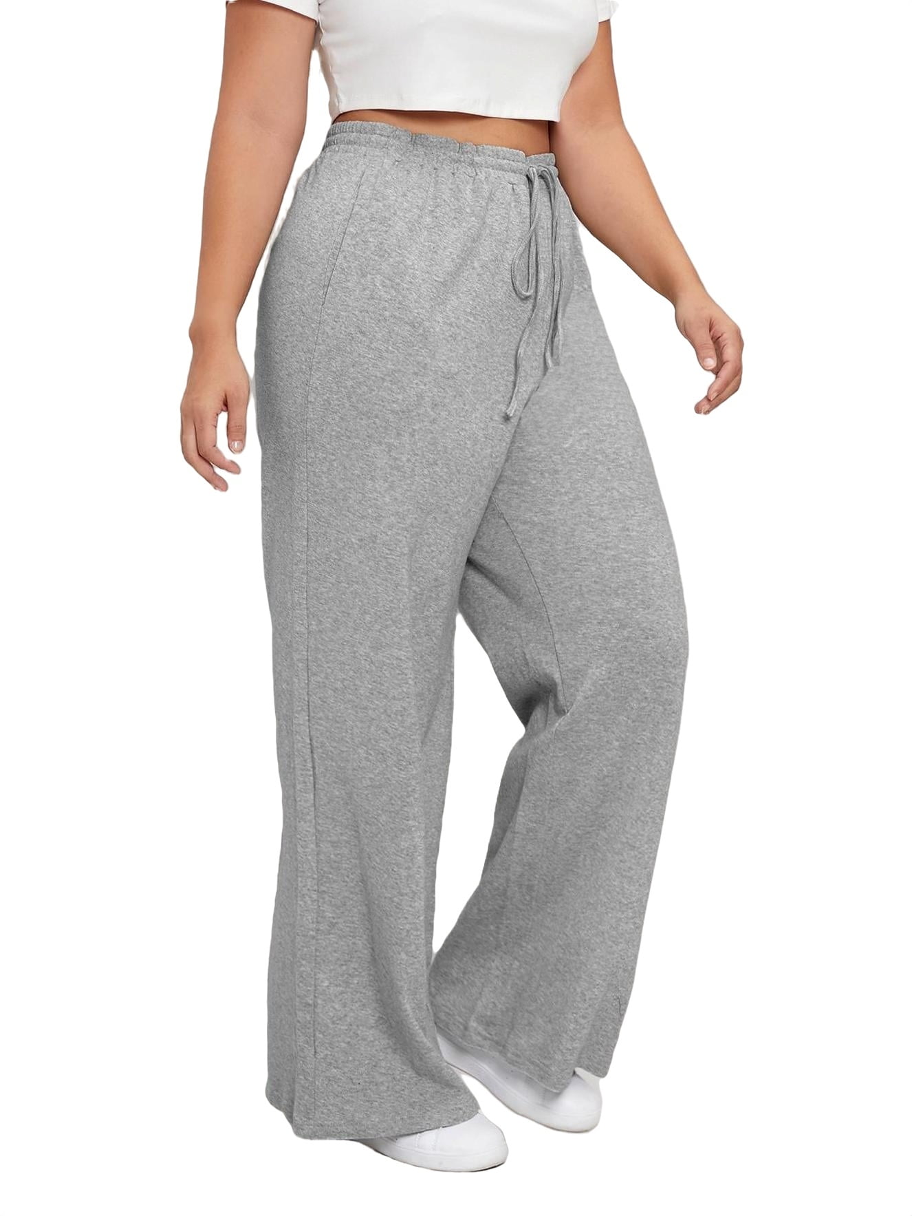 Womens Plus Size Sweatpants Plain Sweatpants Light Grey 0XL - Walmart.com