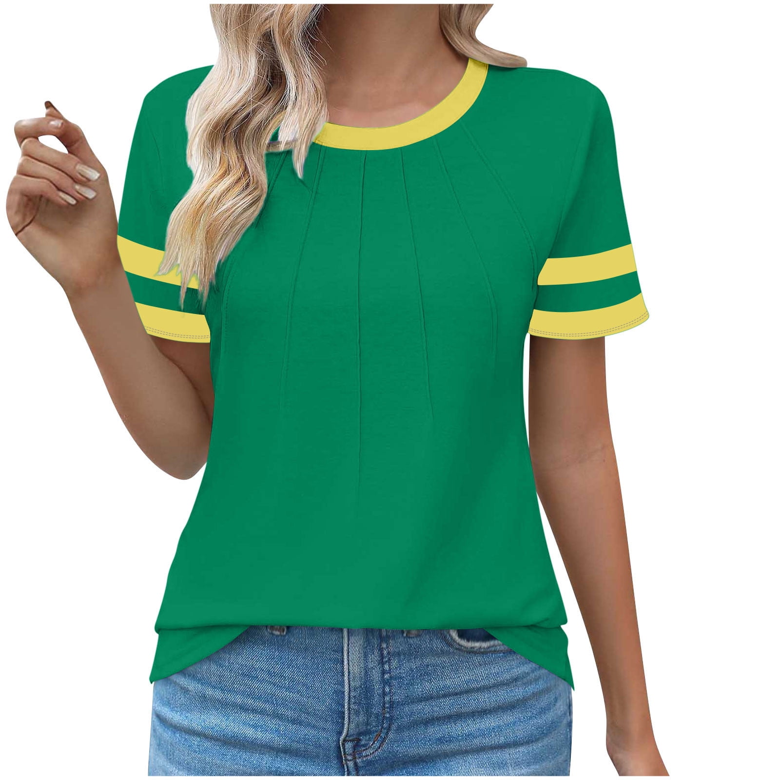 Diufon Womens Plus Size T-Shirts Casual Loose Short Sleeve Crewneck ...