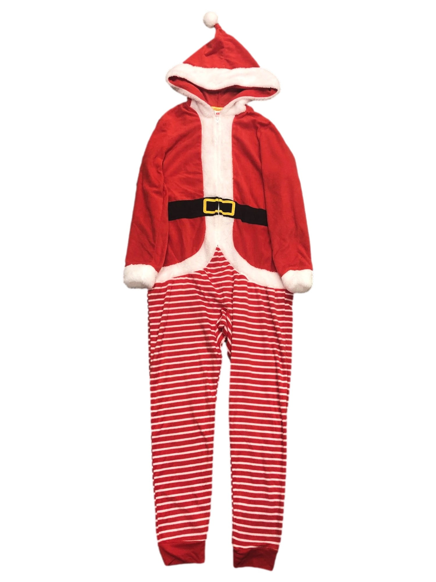 Womens Plush Gift From Santa Hoodie Christmas Pajama Sleeper Union Suit ...