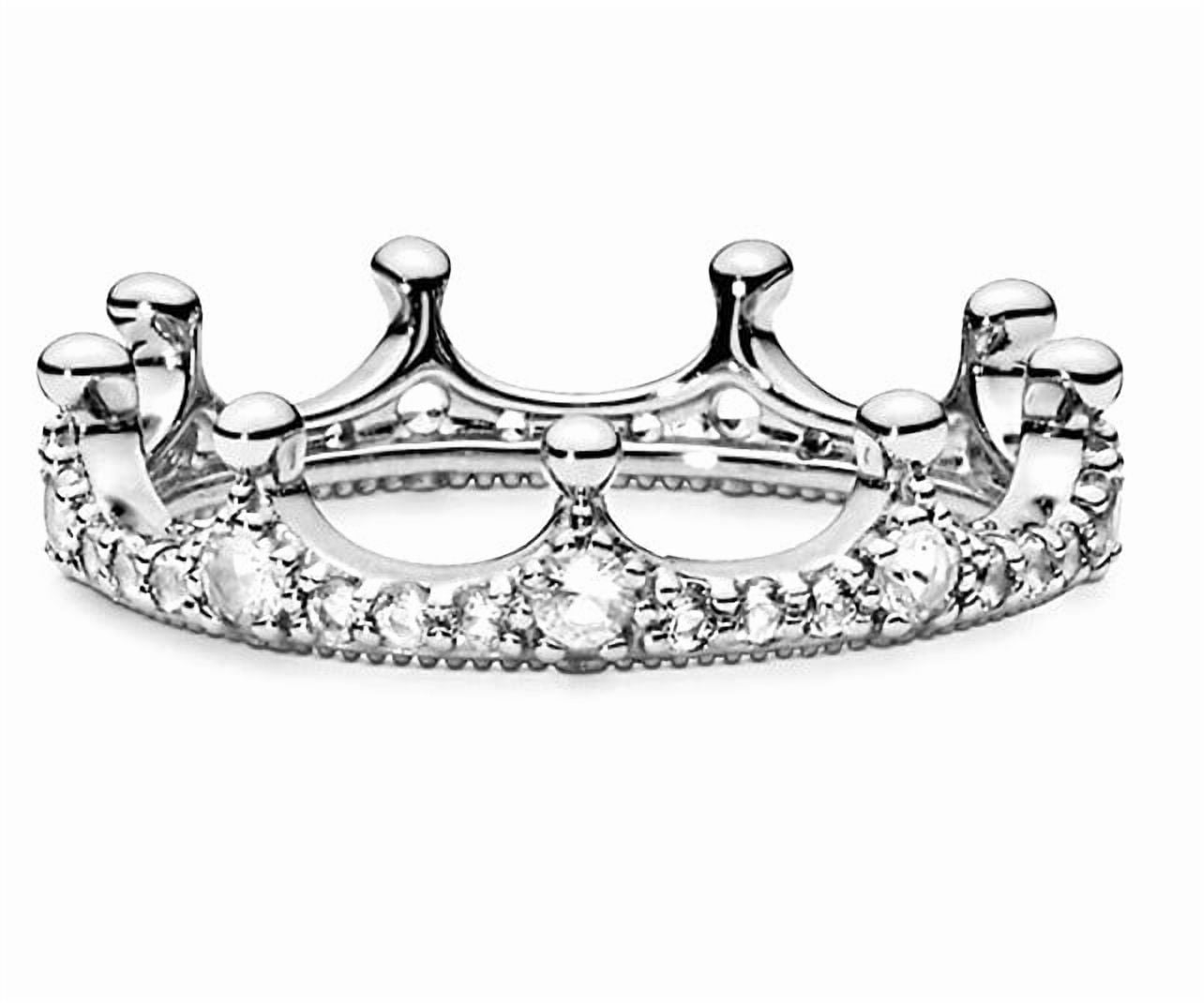 Womens Princess Crown Diamond Engagement Ring, Tiara Diamond Ring ...