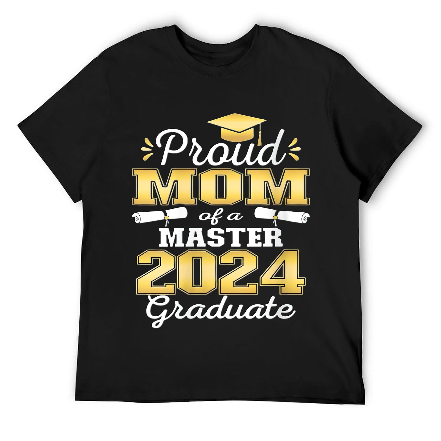 Womens Proud Mom of 2024 Class Master Graduate Family Graduation Round ...