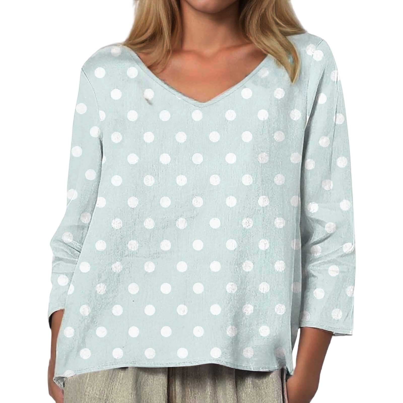 Womens Pullover Spring Cute Split Sleeve Printed Petite Clothing for ...