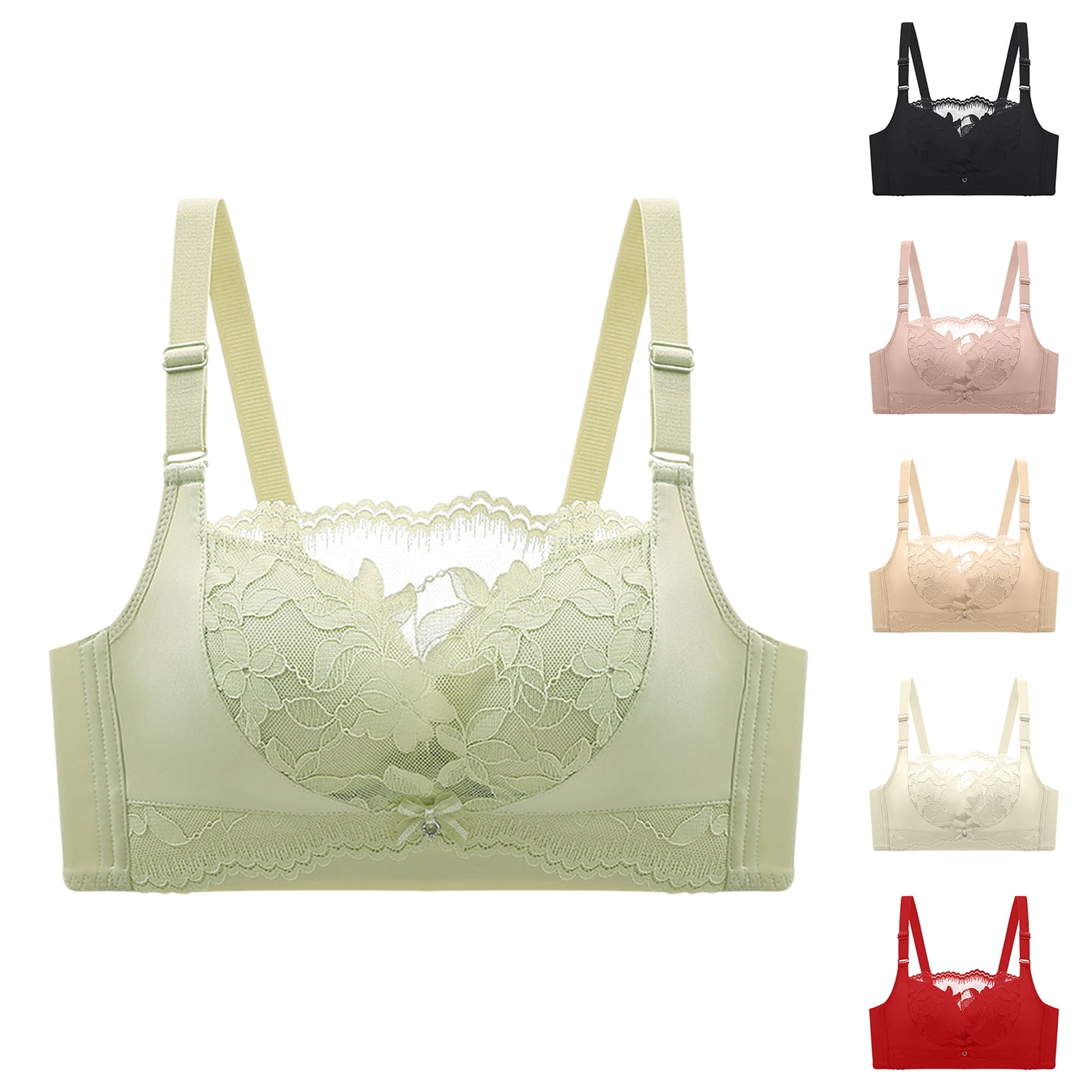 Womens Push Up Bra - Lace Underwire Padded Add 1 Cup, Plunge Demi Bra ...