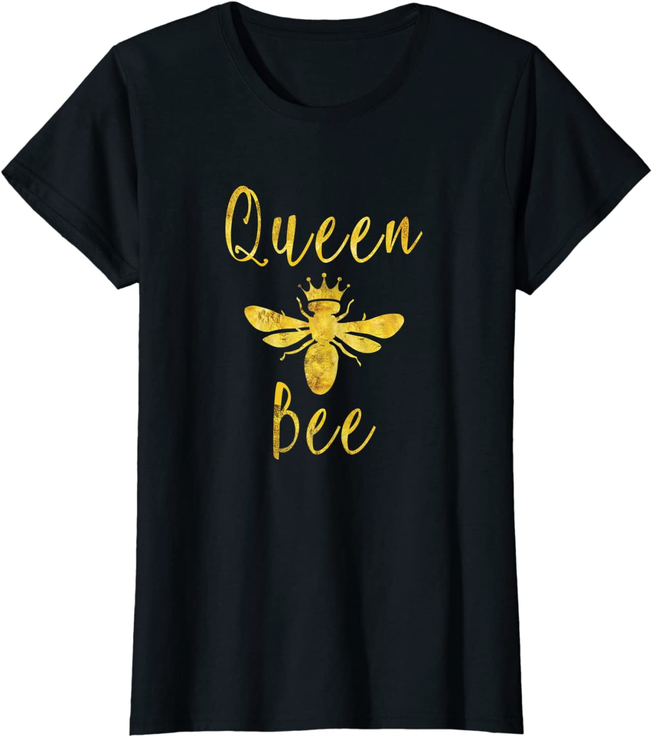 Womens Queen Bee Crown For Women Wives Mothers Bumble Bee T-Shirt ...