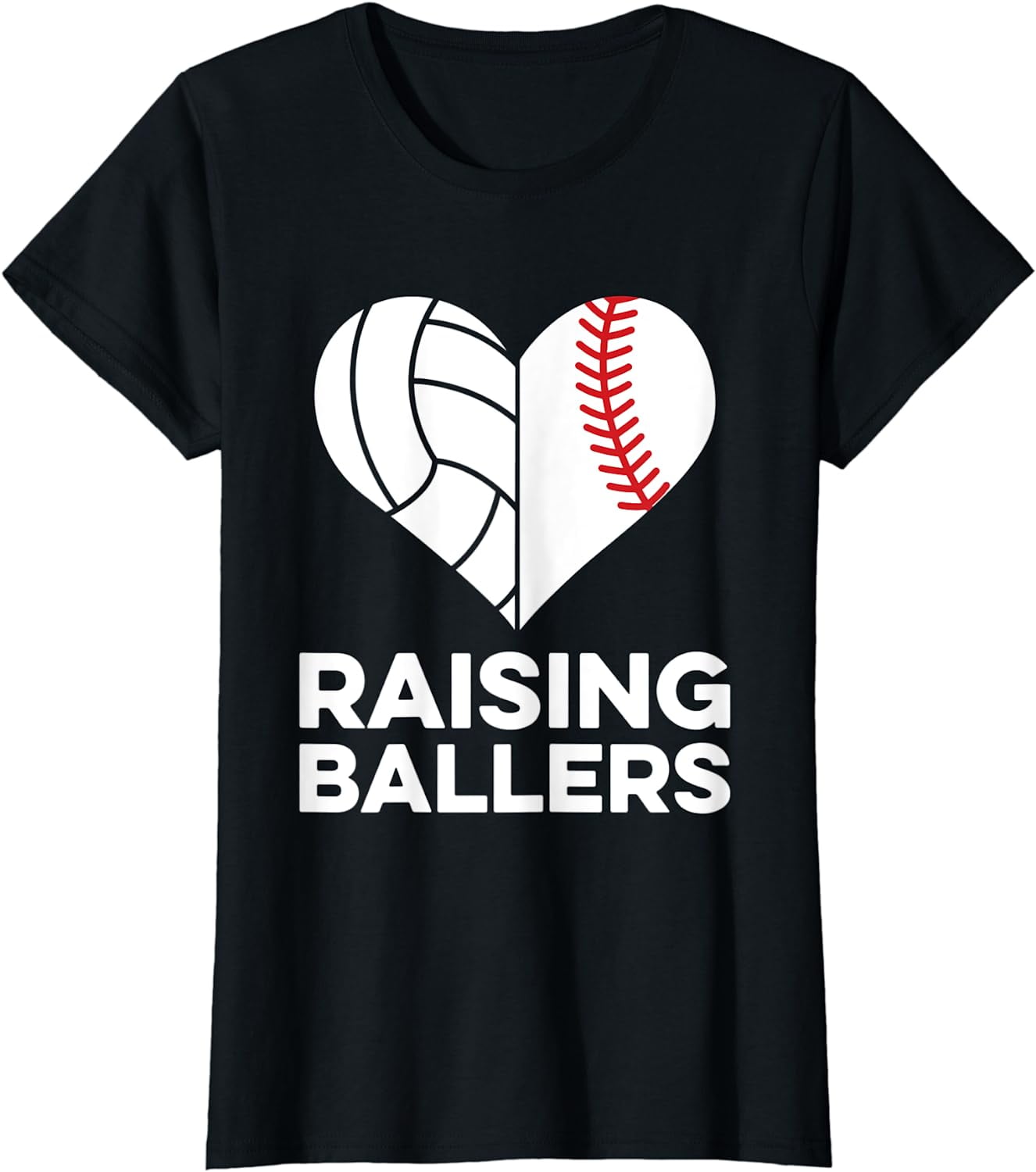 Womens Raising ballers Design for a Mom of Ballers T-Shirt - Walmart.com