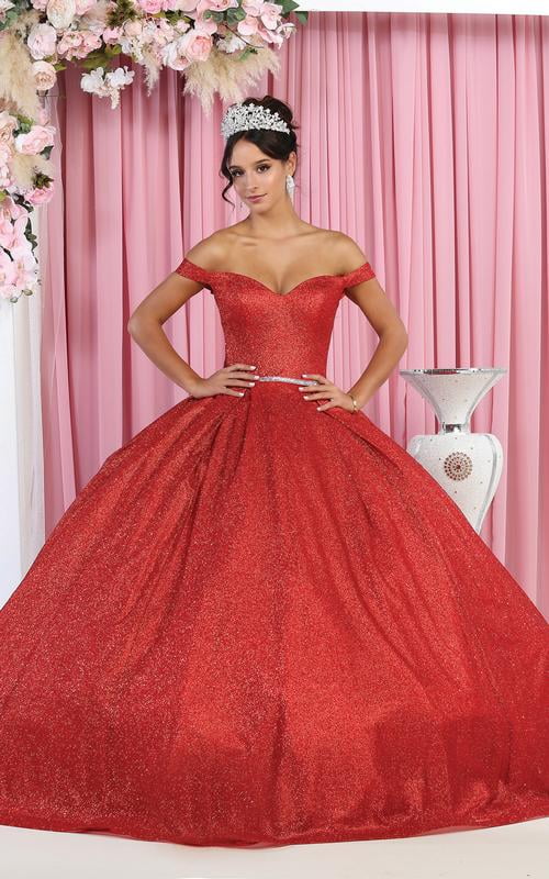 Womens Red Quince Party Pageant Sweet 16 Long Sweetheart Off The ...