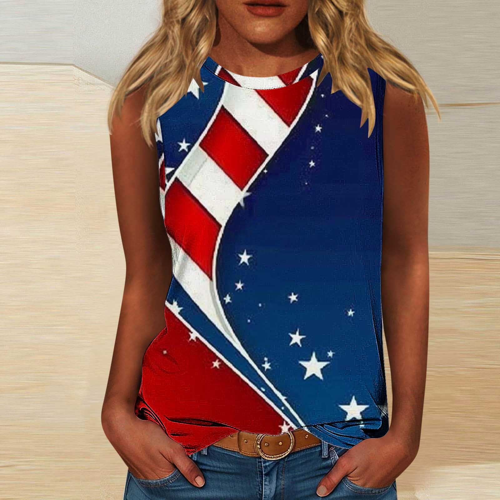 Womens Red White and Blue Tanks Womens Red White and Blue Tank Top ...