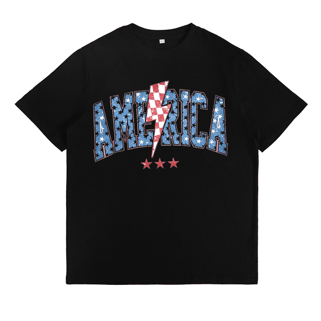 Womens Retro America Independence Day Print T Shirts USA Patriotic Graphic Tees Casual Tops ...