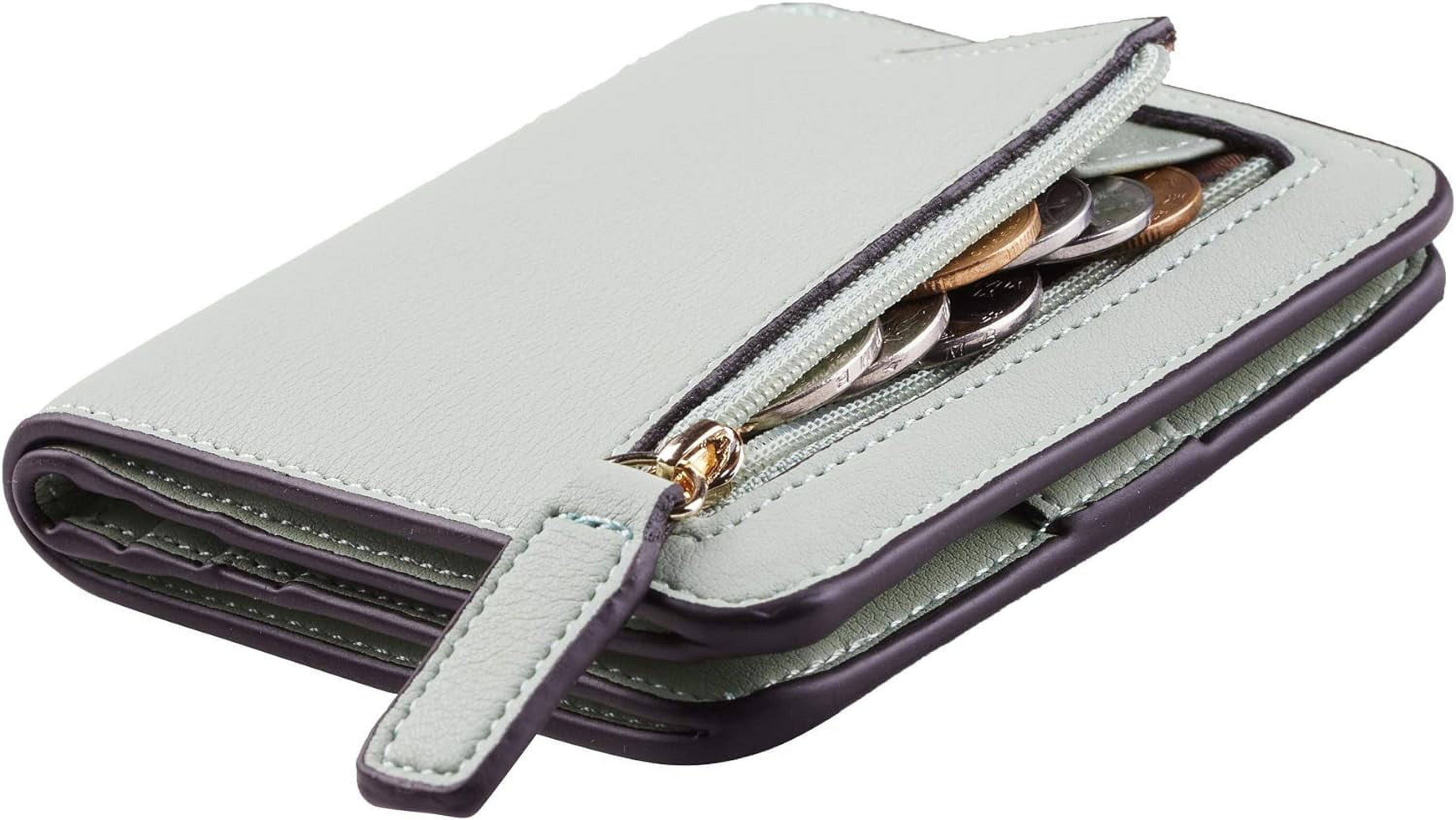 Womens Rfid Blocking Small Compact Bifold Luxury Genuine Leather Pocket ...