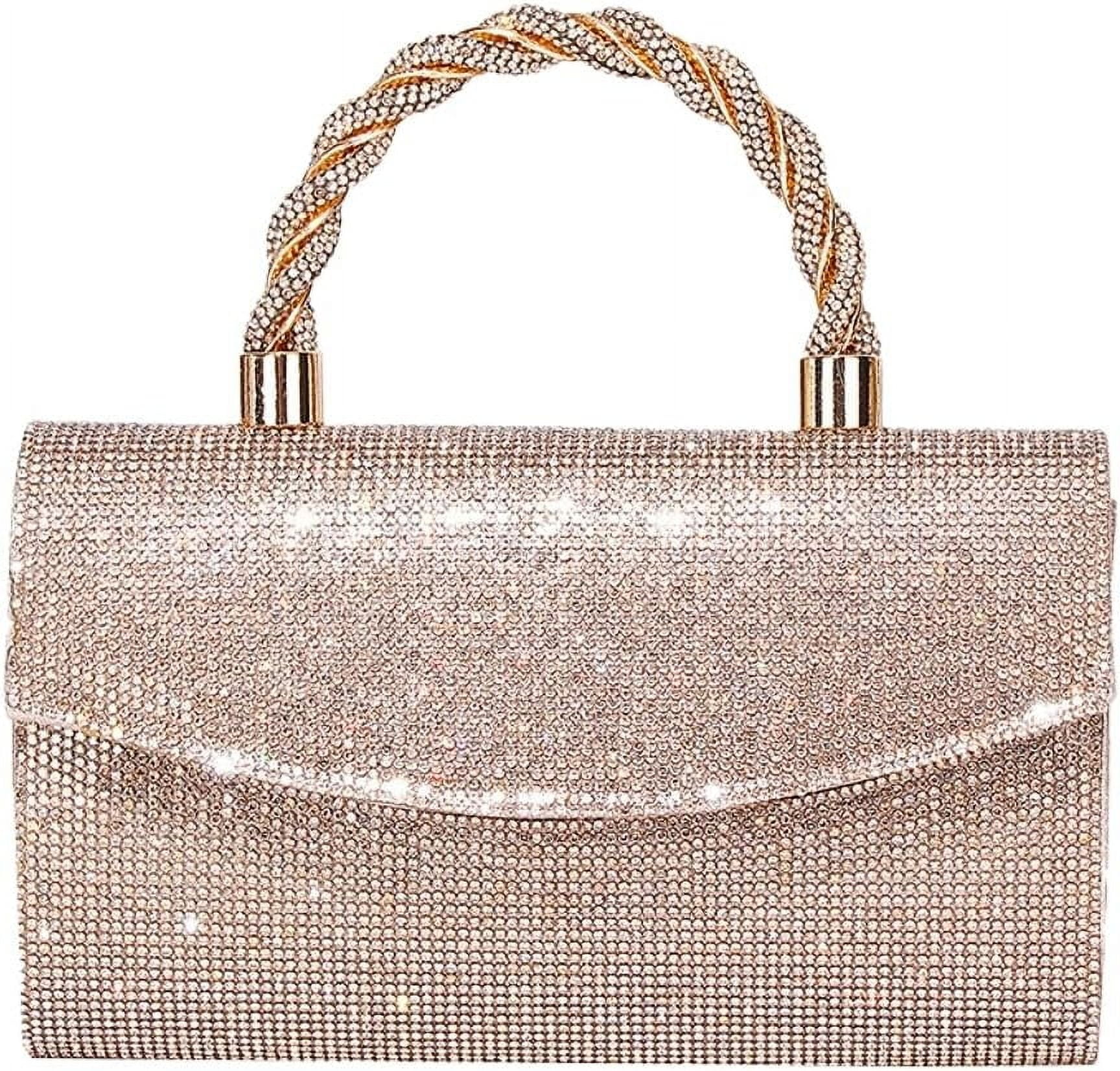 Womens Rhinestone Clutch Sparkly Glitter Evening Bags Shoulder ...