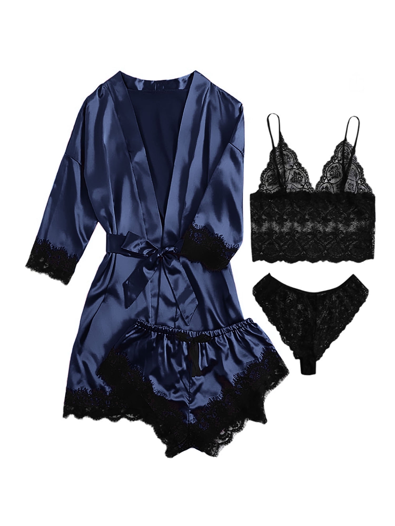 LOFIR Womens Lightweight Summer Robe, Elegant Cotton Blend 3/4 Sleeve ...