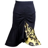 Womens Ruched Contrasting Ruffle Latin Argentine Tango Salsa Dance ...